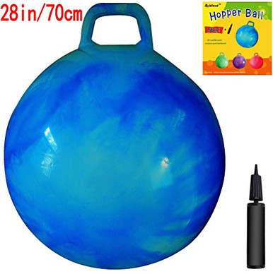 AppleRound Space Hopper Ball: 28in/70cm Diameter for Age 13+, Pump ...