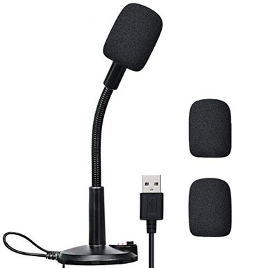 USB Microphone Fully Angle Adjustable Microphone for Computer Crystal ...
