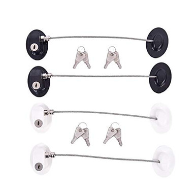 4 Pack Refrigerator Door Lockwith 8PCS Keys Fridge Door Lock for Child ...