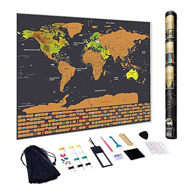 Scratch of Map Off The World Scratchable Travel Wall Art Large World ...