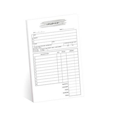 Watercolor 2Part Carbonless Invoice Form Pad 50 Sets 55 x 85 Carbon ...