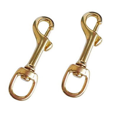 Yundxi Solid Brass Single Ended Swivel Eye Bolt Snap Hook Spring Loaded ...