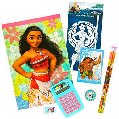 Disney Moana School Supplies Set Bundle - 8 Pc Moana Stationary Set ...
