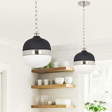 MOTINI Pendant Lighting Vintage Matte Black Hanging Light E26 with ...