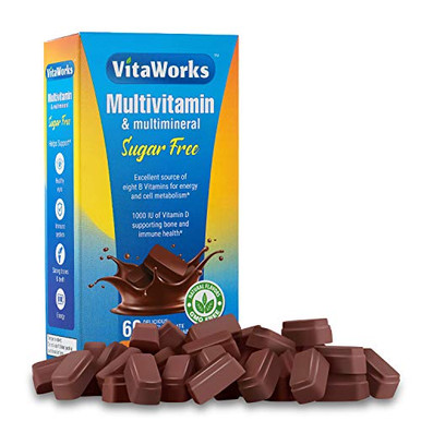 VitaWorks Sugar Free Multivitamin Multimineral Chocolate Vitamin Chew ...