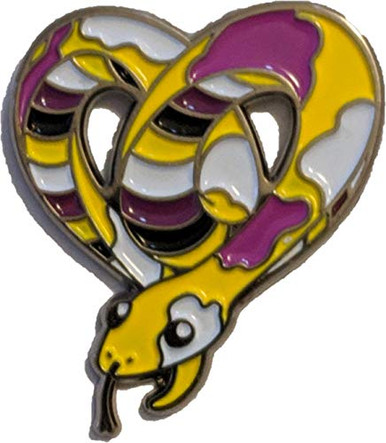 NonBinary Gender Snek Enamel Pin Enby Pride Flag LGBTQIA ...