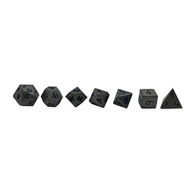 Norse Foundry Set of 7 Atomic Metal Mini Metal Polyhedral 10mm Pebble ...