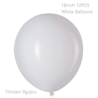 18 inch White Balloons Big White Balloons Party Latex Balloons Quality ...