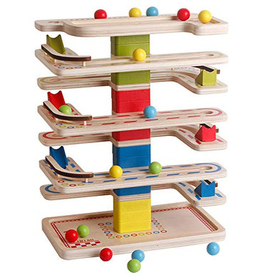 Wooden Ball Track Maze Toy Set Tracing Concentration Training ...