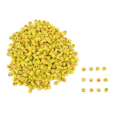 600 Mini Novelty Cute Emoji Erasers - Fun School Supplies - Colorful ...