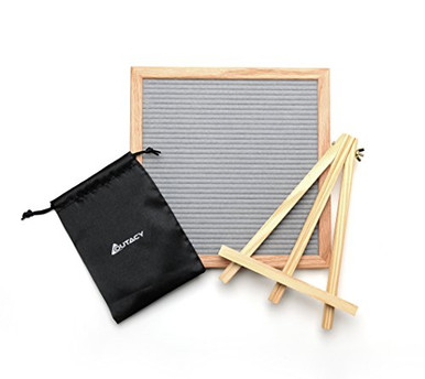 Felt Letter Board Sign: Decorative Wooden Changeable Marquee Message ...