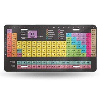 Ouqiuwa Periodic Table of The Elements Chemistry License Plate ...