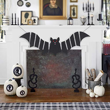 KKBES Large Bat Banner Halloween Bat Banner Haunted House Decorations ...
