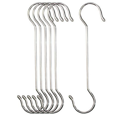 DINGEE 6 Pack 12 inch Extra Large S Hooks Heavy Duty Plant Hanging ...