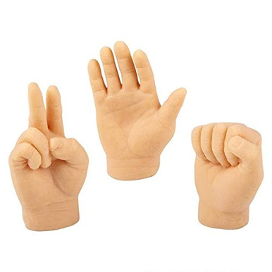 Tiny Hands Rock Paper Scissors 12 Pack Fist Bump Peace Sign and High ...