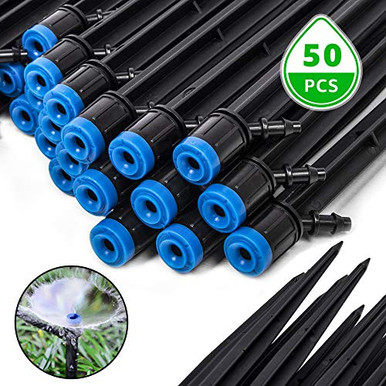 EOX Drip Irrigation Emitters 50 PCS Fan Shape Irrigation Drippers 14 in ...