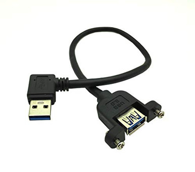 Panel Mount USB 30 Extension Cable Haokiang 1 ft30cm 90 Degree Right ...