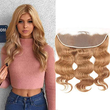 CLIONE Hair Honey Blonde Lace Frontal Closure Pre Plucked Full Body ...