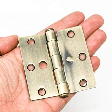 Everbilt 3 Inches Antique Brass Square Corners Residential Security ...