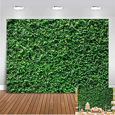 Mocsicka Green Wall Backdrop for Party Green Leaves Wall Easter Lawn ...