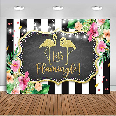 Mocsicka Flamingo Birthday Party Decorations Backdrop 7x5ft Vinyl ...