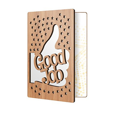 Congratulations Card Handmade With Real Bamboo Wood Wooden Graduation ...