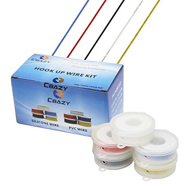 Silicone rubber electrical wire kit 22 gaugeAWG tinned copper 300V ...