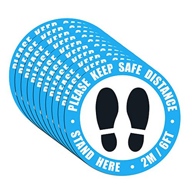 Social Distancing Floor DecalsSocial Distancing Floor Signs 10 Pack 11 ...