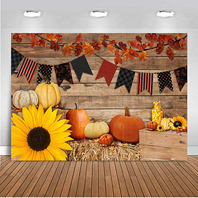 Mocsicka Thanksgiving Party Decorations Backdrop Fall Harvest Sunflower ...