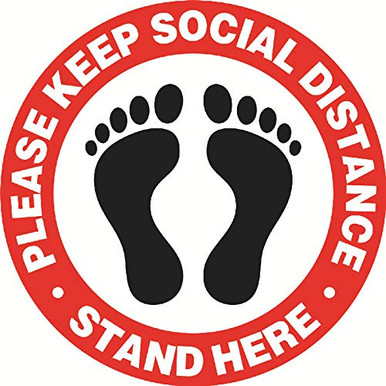 Social Distancing Floor Decals for Carpet 6 Feet Notice Floor Sign for ...