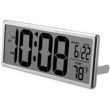 DreamSky Extra Large Digital Wall Clock 137 Inch Desk Clock Auto Time ...