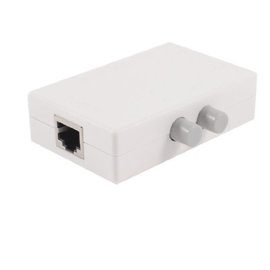 uxcell Mini Dual Push Button 2 RJ45 Ports Inner External Network Switch ...