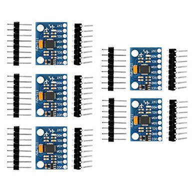 5 Pcs GY-521 MPU-6050 MPU6050 Module,6 DOF MPU-6050 3 Axis Accelerometer Gyroscope Sensor Module ...