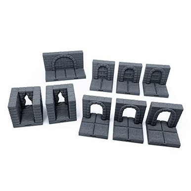 Locking Dungeon Tiles Doors Entryways Terrain Scenery Tabletop 28mm ...