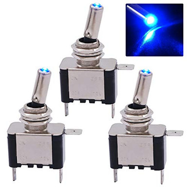 Twidec3Pcs Rocker Lighted Toggle Switch 12V 20A Heavy Duty Racing Car ...