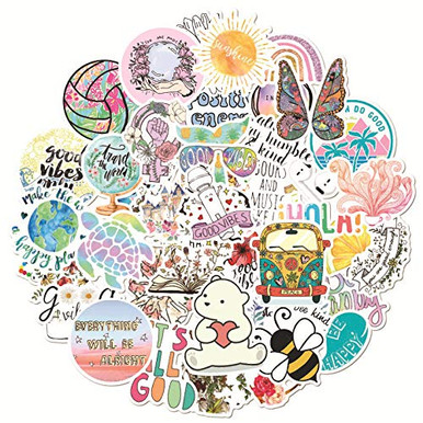 100 pcs VSCO Stickers Colorful Vinyl Waterproof Water Bottle Stickers ...