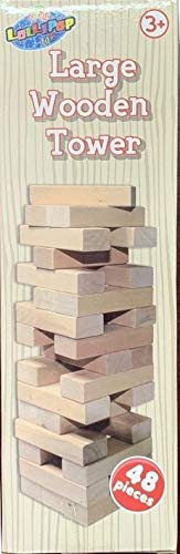 Lollipop Toys Timber Tower Wood Block Stacking Game Original Edition 48 Pieces - Warehousesoverstock