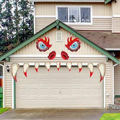 Rtudan Halloween Monster Face Decorations with Large Eyes Fake Teeth ...