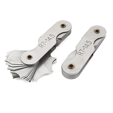 uxcell Radius Gauge Set R7145mm 16 Pairs of Leaves Radius Fillet Gauge ...