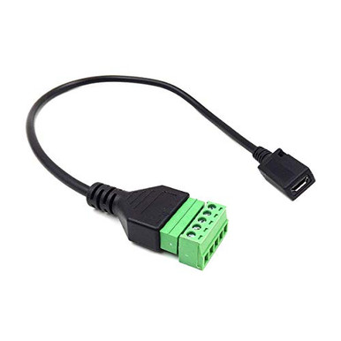 Kework 118 inch Micro USB Female to 5 Pin Screw Terminal Female ...
