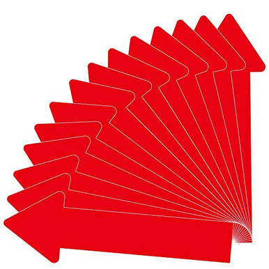 30 Pack 12 Inch Arrow Decals Stickers for Floor Wall Removable Adhesive ...