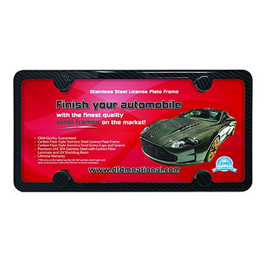 DFDM National Carbon Fiber Laminated Stainless Steel License Plate ...