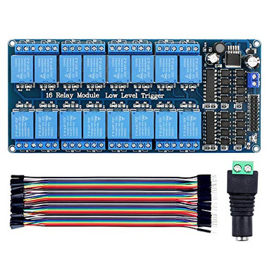 IZKOEE 16 Channel Relay Driver Module DC 5V with Optocoupler DC Power ...