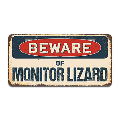 SignMission Beware of Monitor Lizard Aluminum License Plate 12 X 6 Fits ...