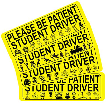 GTOTd Student Driver Bumper Vinyl Stickers ?4PcsCar Vehicle Reflective ...