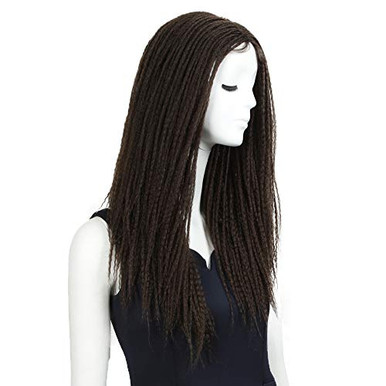 NOBLE Lightweight Dreadlock Thin Braid Wig | Middle Part Lace Wig 26 ...