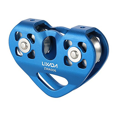 Lixada Zip Line Pulley Tandem Speed Dual Trolley 30kN Trolley Dual ...