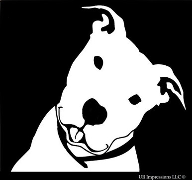 UR Impressions Smiling Happy Pitbull Decal Vinyl Sticker Graphics for ...