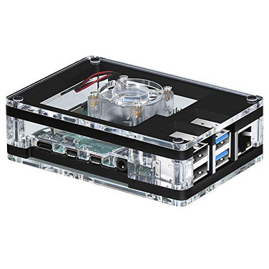 MazerPi Raspberry Pi 4 Case Pi 4 Case with Cooling Fan and Heatsink Raspberry Pi 4 Heatsink Case ...