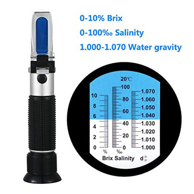 RCYAGO 2 in 1 Brix Refractometer Salinity Refractometer 010 Brix 0100 ...